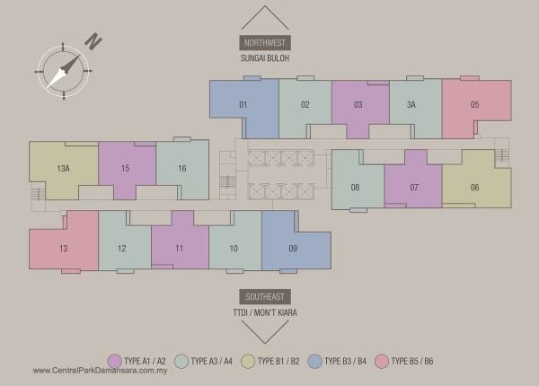 Floor Plan & Layout Plan @ D'Terra Residences | Central Park Damansara ...